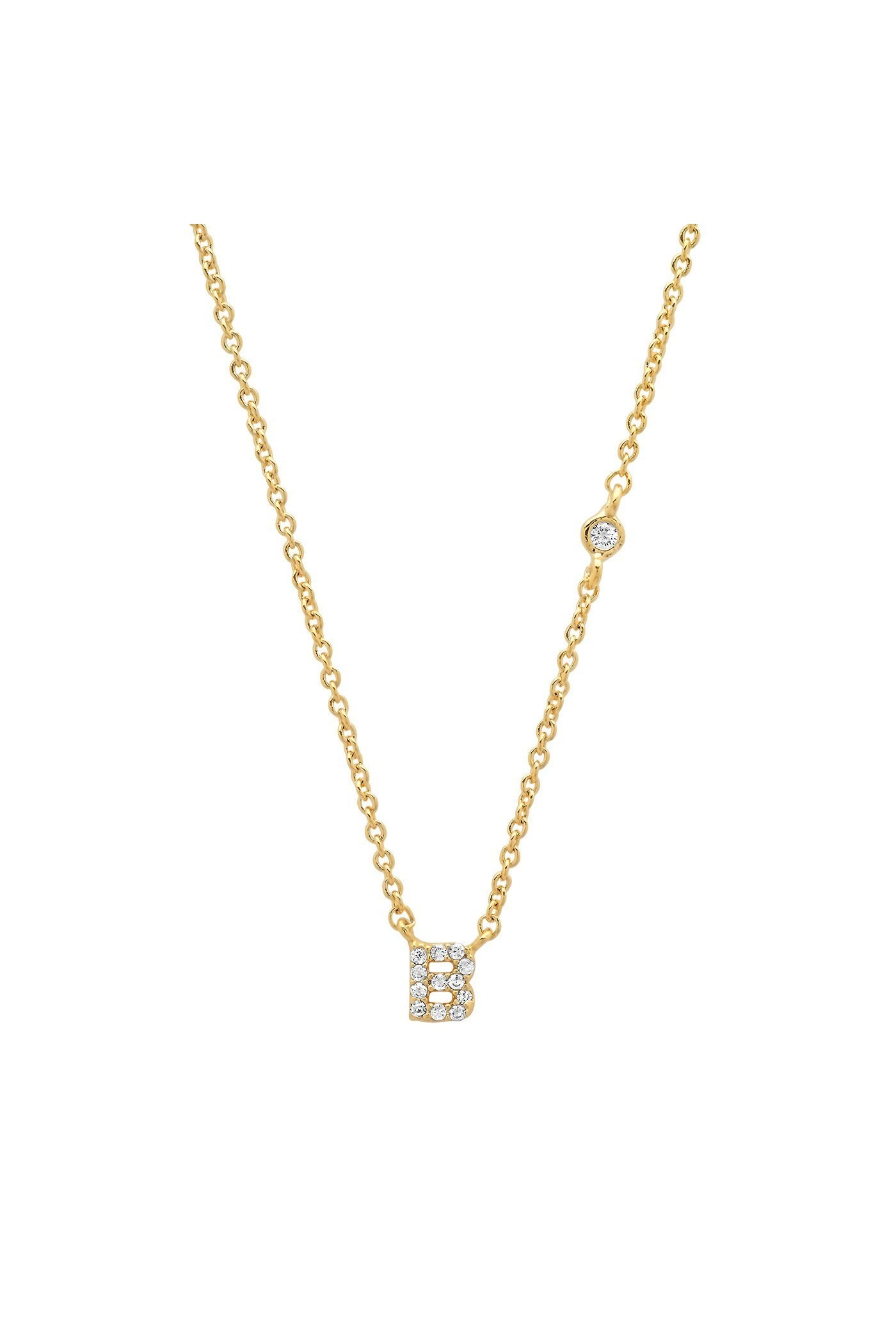 TAI PAVE MINI INITIAL NECKLACE Big Drop NYC